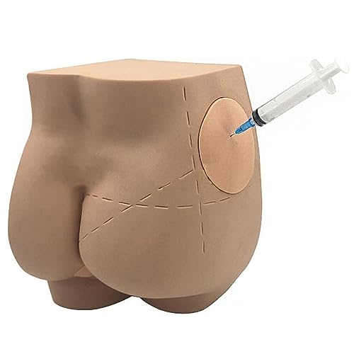 VYONNE Hip Muscle Injection Training Simulation Injection Medical Nursing Hip Injection Teaching Model Intravenous Practice Kit with Skin