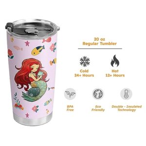 ORCAE 20oz Mañana Será Bonito, Cute, Beautiful Mañana Será Bonito Tumbler Cup, Insulated Travel Mug with Lid, Coffee Thermos for Women, Gifts for Women, Mom, Daughter, Sister, Friends - E