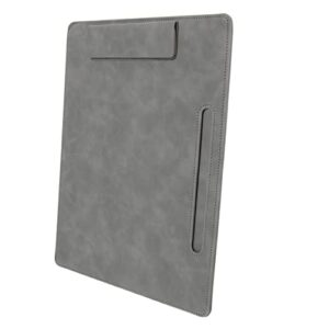 ciieeo folder board metal clip board office stuff business supplies realtor supplies marketing supplies clipboard pu grey writing support plate exam paper base paper file organizer metal