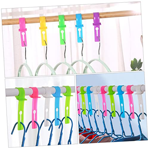 Cabilock 80 Pcs Hanger Anti-Skid Buckle Clothing Hanger Buckle Hooks Closet Rod Buckle Clips Clothes Drying peg pin Clothes Drying Buckle Hooks Pants Hangers Coat Hanger Hook Button Outdoor