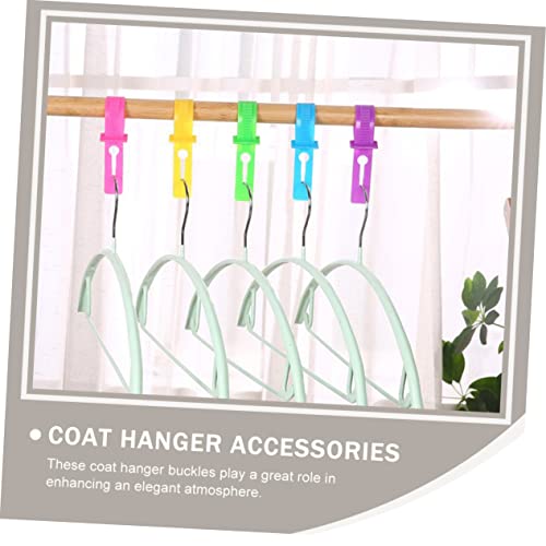 Cabilock 80 Pcs Hanger Anti-Skid Buckle Clothing Hanger Buckle Hooks Closet Rod Buckle Clips Clothes Drying peg pin Clothes Drying Buckle Hooks Pants Hangers Coat Hanger Hook Button Outdoor