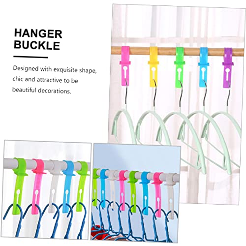 Cabilock 80 Pcs Hanger Anti-Skid Buckle Clothing Hanger Buckle Hooks Closet Rod Buckle Clips Clothes Drying peg pin Clothes Drying Buckle Hooks Pants Hangers Coat Hanger Hook Button Outdoor