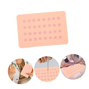 ULTECHNOVO 4pcs Mannequins Test with Artificial Subcutaneous Pads for Injection Skin- Spots Iv Pad Skin Nursing Training Injecting Mannequin Model Supplies Silicone Use Point Generic