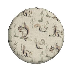 Squirrels Background Print Spare Tire Cover Funny Wheel Covers Waterproof Dust-Proof Wheel Protectors Fit for Trailer SUV Truck Camper 14 Inch