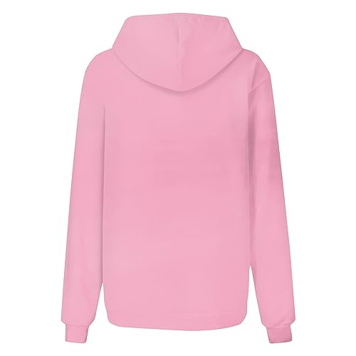 wkind olades Come On Let's Go Party Hoodies for Women Oversized Hooded Sweatshirts Fleece Casual Long Sleeve Pullover Loose Lightweight Clothes 2023 Bachelorette Pullover Fall Holiday Tops Pink