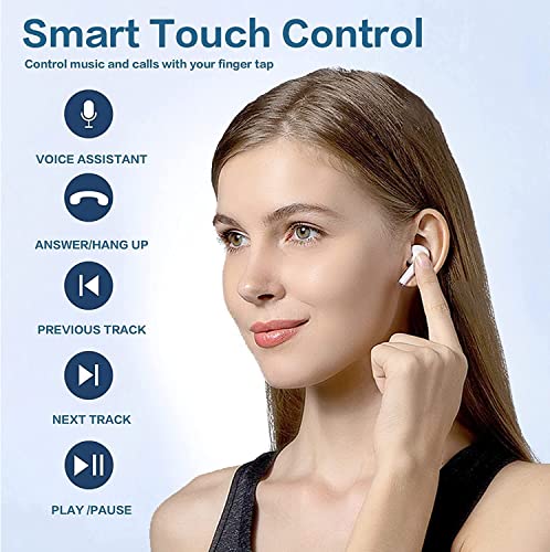 Wireless Earbuds Bluetooth Headphones with 30H Cycle Playtime Built-in Mic Stereo Earphones Sound IP67 Waterproof Sports Headsets Air Buds Pro Touch Control Smart Pop-up Auto Pairing