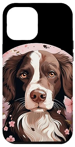 iPhone 14 Pro Max Cool Spring Flowers with Dog for Season Lovers Case