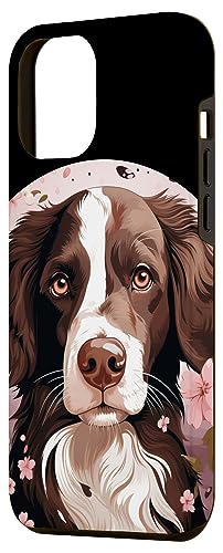 iPhone 14 Pro Max Cool Spring Flowers with Dog for Season Lovers Case