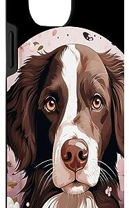 iPhone 14 Pro Max Cool Spring Flowers with Dog for Season Lovers Case