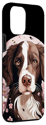 iPhone 14 Pro Max Cool Spring Flowers with Dog for Season Lovers Case