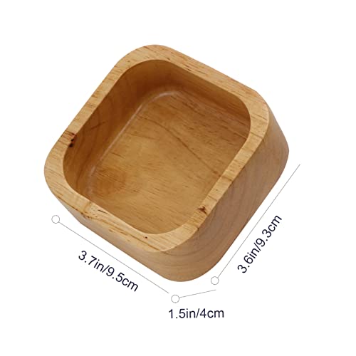 Wooden Bowl Pasta Kit Pasta Containers Glass Snack Containers Glass Basin Cereal Bowl Trifle Bowl Snacks Salad Bowl Salad Bowls Fruit Dish Dessert Wood Salt Glass Salad Bowl ( Color : Small , Size : 9