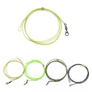 Gnuicyc Pack of 2 Fluorocarbon Tapered Leader 3.3FT 40LBS Strong Fly Line with Fast Change Swivel