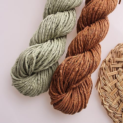 Yarn Ave Silk/Tibetan Yak Blended Aran Weight Yarn, Soft Comfortable Yarn for Hand Knitting Autumn Cardigans, Hats, Pullovers, Scarfs, Tops (50g, 08)