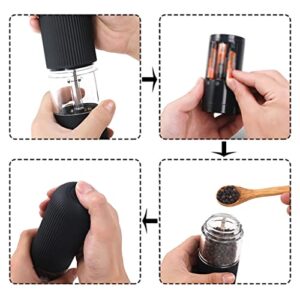 BaRdzo Electric Salt Pepper Mill Set ABS Automatic Spice Herb Grinder Adjustable Coarseness Ceramic Core Kitchen Grinding Tools