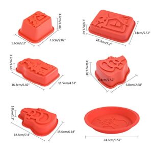 NAGRIS Silicone Cake Moulds Cake Decorating Tools Set Baking Pan Bread Biscuit Moulds Baking Pan Baking Accessories For Kitchen Silicone Baking Pans For Oven Nonstick Set