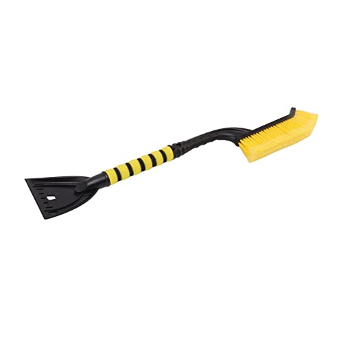 Ice Scraper, Snow Guide Chute Ergonomic Foam Grip ABS Plastic Low Temperature Resistance Snow Removal Tool Detachable Design for Roofs (Yellow Black)