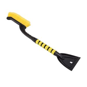 Ice Scraper, Snow Guide Chute Ergonomic Foam Grip ABS Plastic Low Temperature Resistance Snow Removal Tool Detachable Design for Roofs (Yellow Black)