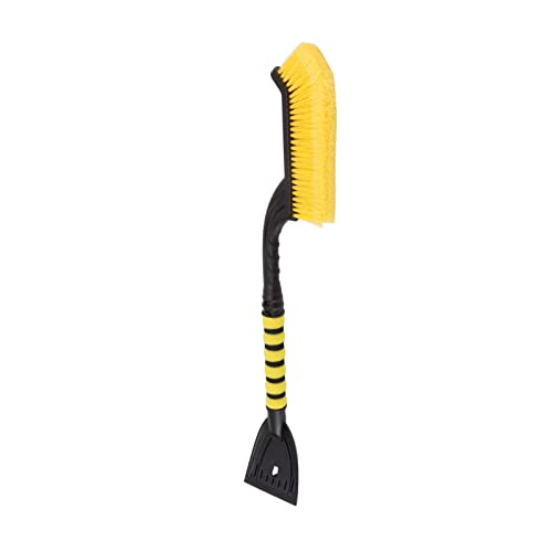 Ice Scraper, Snow Guide Chute Ergonomic Foam Grip ABS Plastic Low Temperature Resistance Snow Removal Tool Detachable Design for Roofs (Yellow Black)