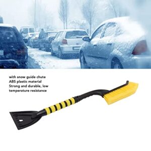 Ice Scraper, Snow Guide Chute Ergonomic Foam Grip ABS Plastic Low Temperature Resistance Snow Removal Tool Detachable Design for Roofs (Yellow Black)