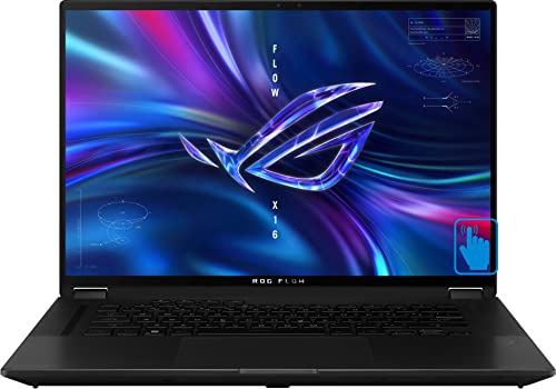 ASUS ROG Flow X16 GV601 Gaming & Entertainment Laptop (AMD Ryzen 9 6900HS 8-Core, 64GB DDR5 4800MHz RAM, 2TB PCIe SSD, GeForce RTX 3060, 16.0" 165Hz Touch Win 11 Pro) with DV4K Dock