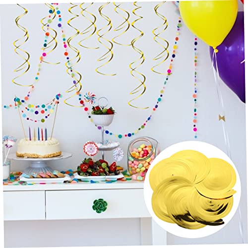 IFANLANDOR 3 Spiral Charm Wreath Decor Hanging Whirls Decorations Ceiling Hanging Garland Wedding Ceiling Swirl Baby Shower Party Decorations PVC to Rotate Decoration Supplies Streamer