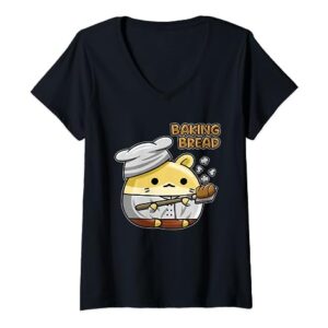 Baking Bread Bread Dough Bread Maker Bread Queen Bread Baker V-Neck T-Shirt