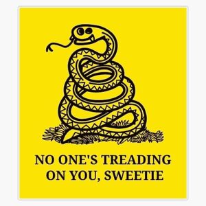 no one's treading on you sweetie sticker bumper sticker vinyl decal 5"