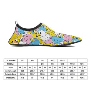 Men's Women's Cute Colorful Rubber Duck Water Shoes Barefoot Quick Dry Slip-on Aqua Socks for Yoga Beach Sports Swim surf