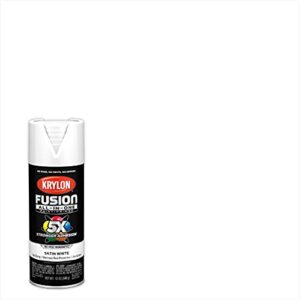 Krylon K02753007 Fusion All-In-One Spray Paint for Indoor/Outdoor Use, Satin White, 12 Ounce (Pack of 2)