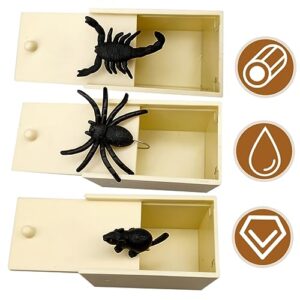 Toyvian 9 pcs Toy Trick Secret Joke Toys with Spiders Surprise Halloween Spider Kids Housebeige Scared Fun Simulation Funny Mouse Realistic Fake in Gag Wooden Prank Party Joking Plastic