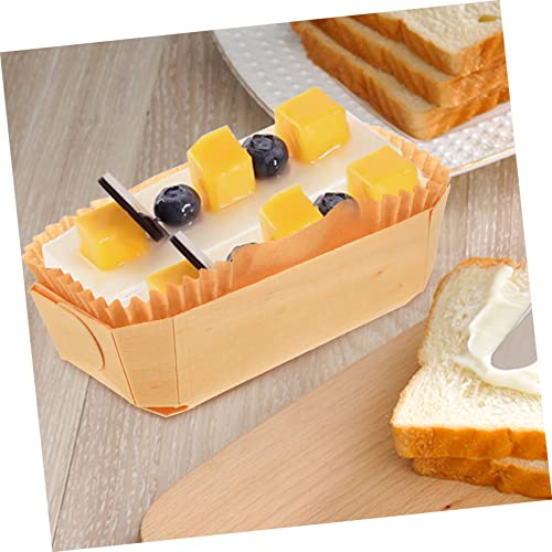 Temkin Loaf Bake 1 set Cake Baking Kitchen Multi-function Heat-resistant Bakery Home Wood Wooden Practical Bread DIY Household Rectangular Food Pan Liner Loaf Toast of Molds Tray Bread Baking Plate