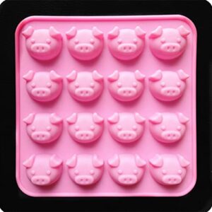 TEMKIN Silicone Bread Loaf Pan Silicone Pig Head Piglet Candy Fondant Molds Handmade Pastry Ice Cube Tray Mould Cake Decorating Tool for Home Kitchen Decorative Tray Plate (Size : 2 pcs)