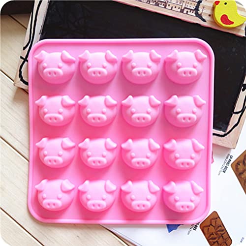 TEMKIN Silicone Bread Loaf Pan Silicone Pig Head Piglet Candy Fondant Molds Handmade Pastry Ice Cube Tray Mould Cake Decorating Tool for Home Kitchen Decorative Tray Plate (Size : 2 pcs)