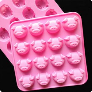 TEMKIN Silicone Bread Loaf Pan Silicone Pig Head Piglet Candy Fondant Molds Handmade Pastry Ice Cube Tray Mould Cake Decorating Tool for Home Kitchen Decorative Tray Plate (Size : 2 pcs)