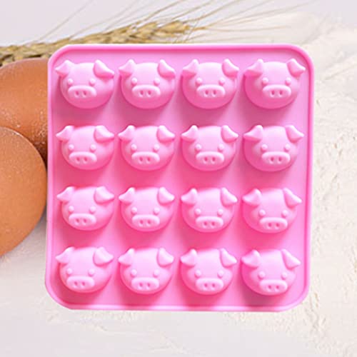 TEMKIN Silicone Bread Loaf Pan Silicone Pig Head Piglet Candy Fondant Molds Handmade Pastry Ice Cube Tray Mould Cake Decorating Tool for Home Kitchen Decorative Tray Plate (Size : 2 pcs)