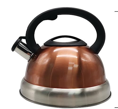 Stove Top Kettle Whistling Tea Kettle 3L Whistling Teapot Stovetop Tea Kettle Stainless Steel Water Boiling Teapot Cool Handle Kettle Kitchen Kettle Stovetop Tea Kettle Stovetop (Color : B, Size : 3