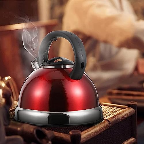 Stove Top Kettle Whistling Tea Kettle 3L Whistling Teapot Stovetop Tea Kettle Stainless Steel Water Boiling Teapot Cool Handle Kettle Kitchen Kettle Stovetop Tea Kettle Stovetop (Color : B, Size : 3