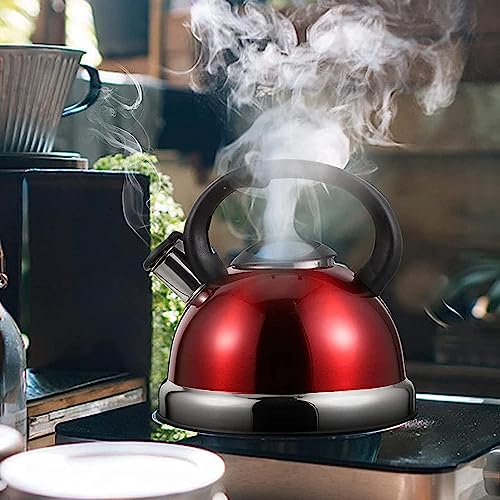 Stove Top Kettle Whistling Tea Kettle 3L Whistling Teapot Stovetop Tea Kettle Stainless Steel Water Boiling Teapot Cool Handle Kettle Kitchen Kettle Stovetop Tea Kettle Stovetop (Color : B, Size : 3