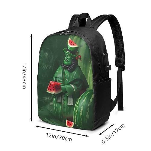 vacsAX Durable Ergonomic Backpack With - Large Capacity With USB Ports - Perfect For Women Men Patrick's Watermelon Festival