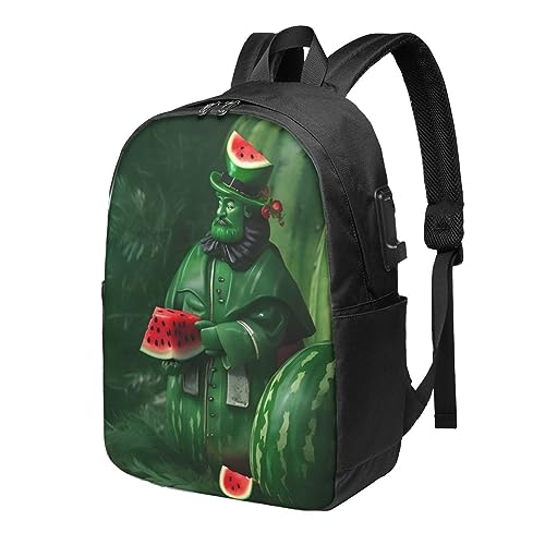 vacsAX Durable Ergonomic Backpack With - Large Capacity With USB Ports - Perfect For Women Men Patrick's Watermelon Festival