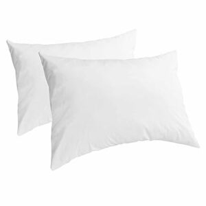 Edwiinsa White Pillow Covers King Standard Set of 2 Bed Pillow, Modern Simple White Backdrop Plush Soft Comfort for Hair/Skin Cooling Pillowcases with Envelop Closure 20''x36''