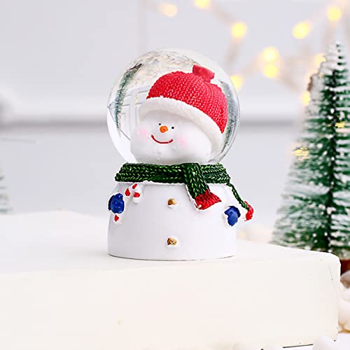 Airshi Christmas Crystal, Durable Battery Power Supplied Lighted Christmas Globe Decor Delicate Glitter for Home Decoration (Large Snowman)