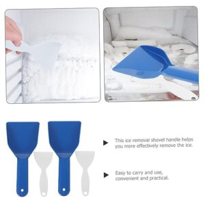 YARNOW 4pcs Flat Freezer Removal Refrigerator ice Spade ice Remover Versatile Scraper Household Frost Shovel Plastic Freezer Scraper Handheld deicing Shovel ice Scraper Accessories pp