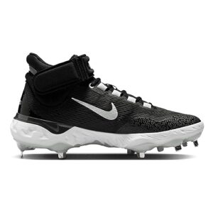 Nike Men's Alpha Huarache Elite 4 Mid Baseball Cleats (15 US, Black/Dark Smoke Grey/Light Smoke Grey/White)