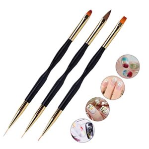 FRCOLOR 3pcs nail gel nail kit gel acrylic nail brush Manicure Accessories Nail Art Design brush manicure tools professional Nail Art Tool Nail Art Accessories Nail Art Pen Nail Pen extend