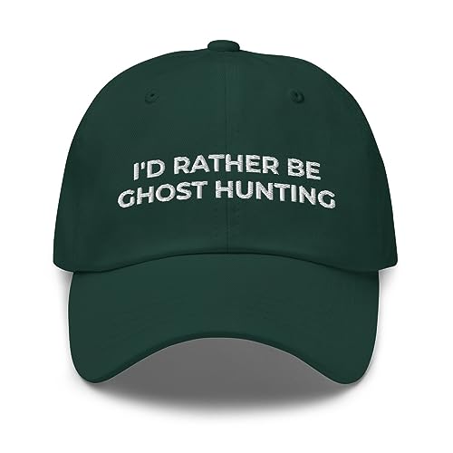 I'd Rather Be Ghost Hunting Embroidered Baseball Cap Relaxed Fit Adjustable Dad Hat