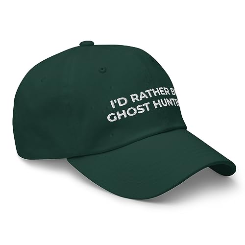 I'd Rather Be Ghost Hunting Embroidered Baseball Cap Relaxed Fit Adjustable Dad Hat