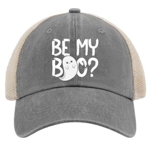 face chest boo ghosts trucker hat hunting hat fishing hat gifts for men golf caps