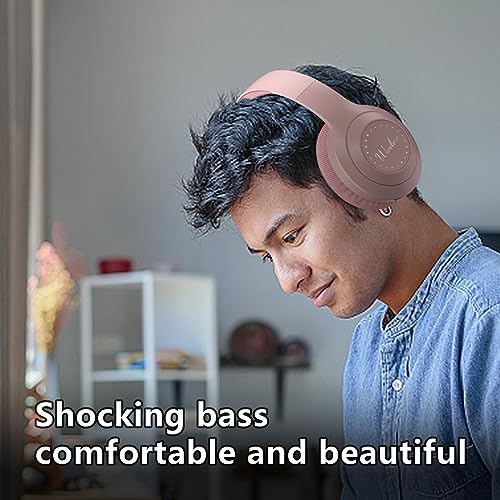 Uscallm Active Noise Cancelling Headphones, Bluetooth 5.3 Hi-Res Stereo Wireless Headphones, 24-Hour Playback time, Memory Foam Ear Cups, Over Ear Headphones for Travel, Home, Office