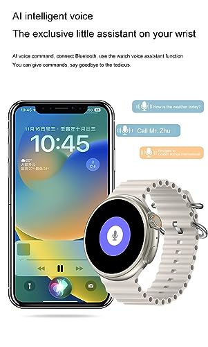 Z78 Ultra Smart Watch 1.52'' HD AMOLED Wireless Charger NFC Bluetooth Call Outdoor Adventure Compass AI Vocie Sport Smartwatch (Gray)